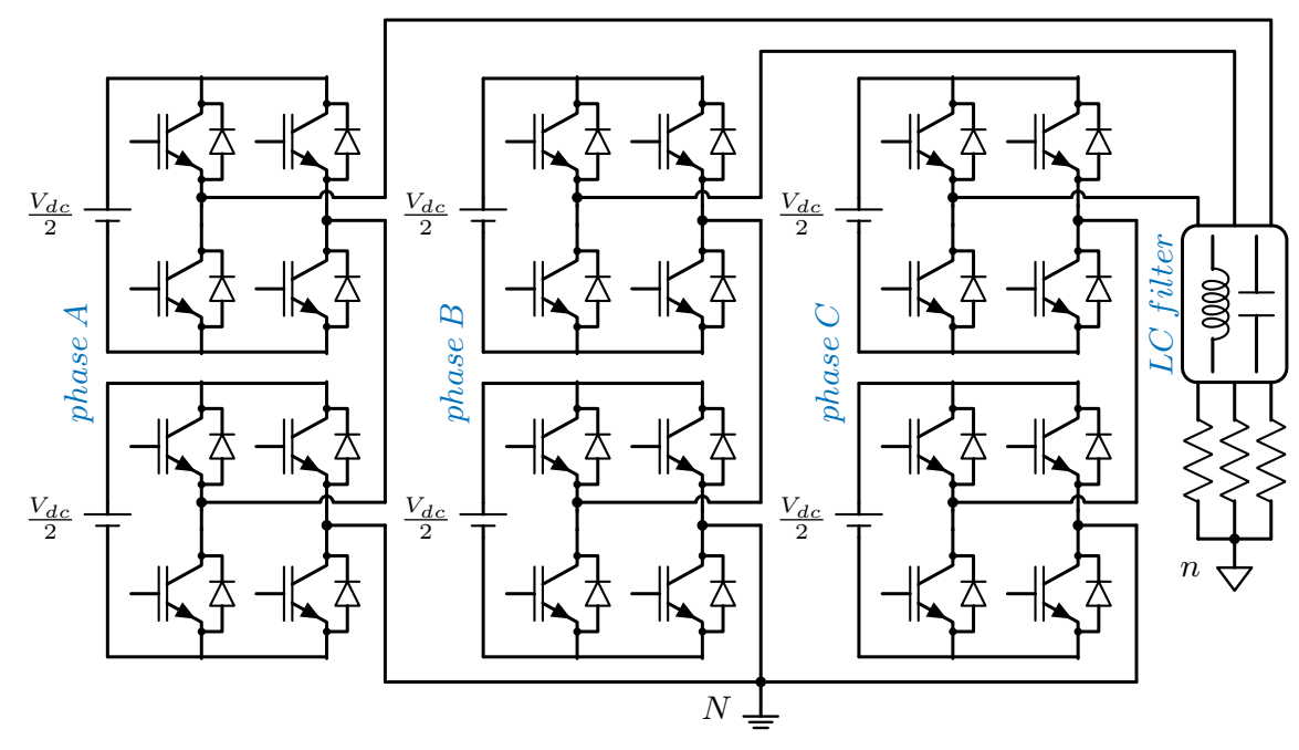 5-Level Three-phase Cascaded H-Bridge Converter (CHB) – TikZ.net